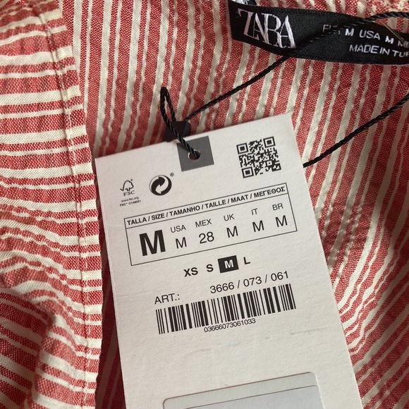 Zara | Tops | Zara Red And White Striped Ruffle Blouse | Poshmark